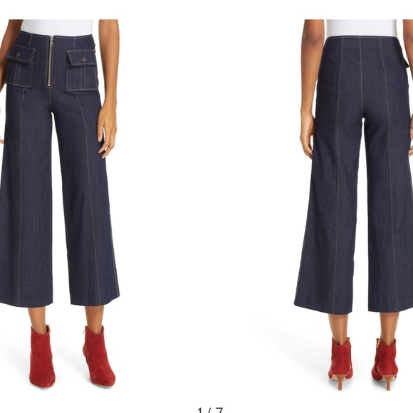 cinq a sept | Jeans | Cinq A Sept Azure Pant Ankle Crop Wide Leg Flare ...